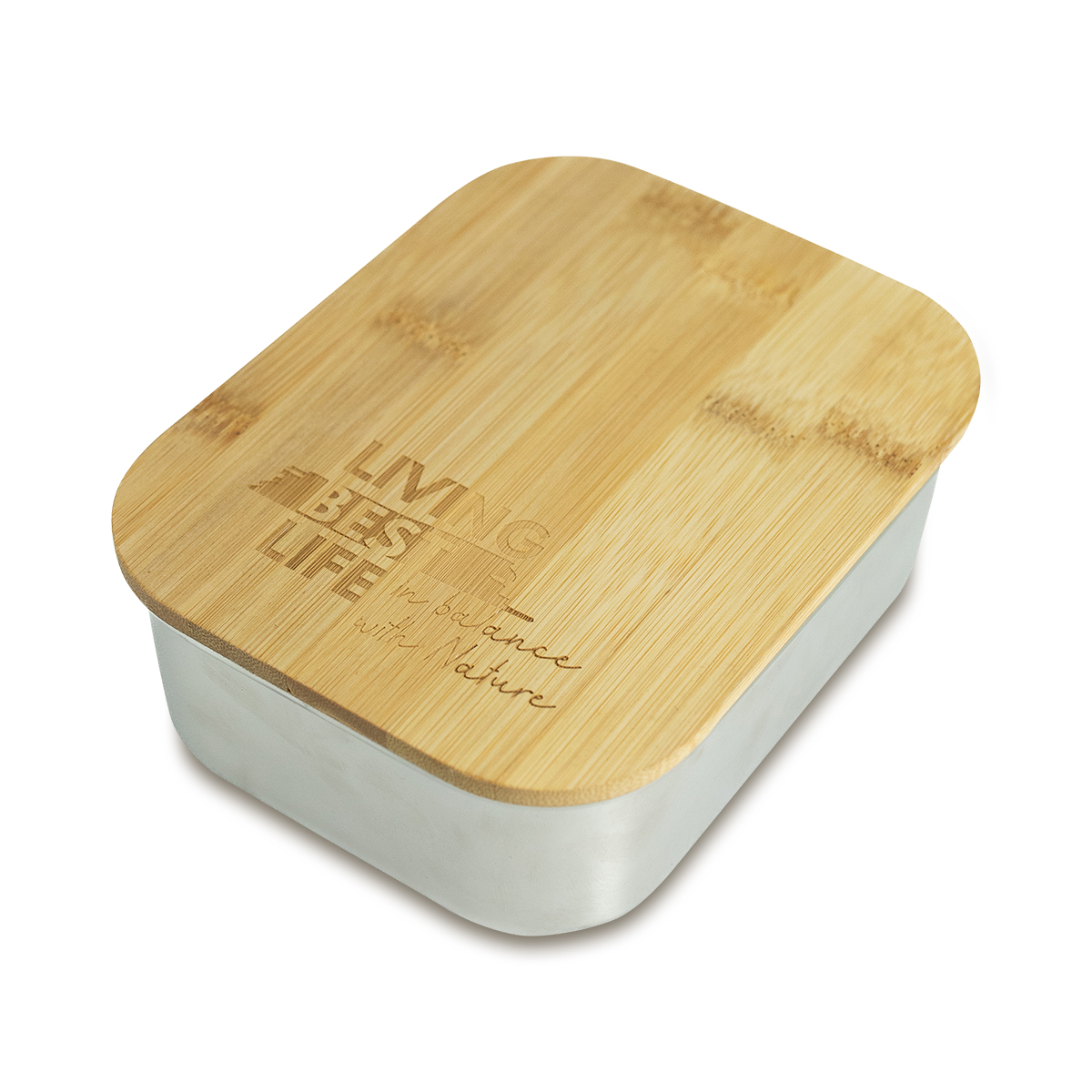 TASTE 800 ml steel lunch box, silver | Promolog