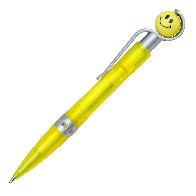 HAPPY PEN ballpoint pen, yellow | Promolog